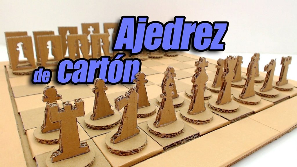 Juego de Ajedrez de cartón, hecho totalmente con materiales reciclados ... Juego de Ajedrez de cartón, hecho totalmente con materiales reciclados ...