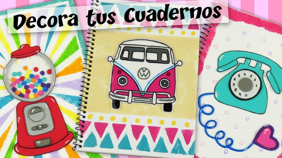 Decora tus cuadernos con estilo retro | Manualidades Decora tus cuadernos con estilo retro | Manualidades