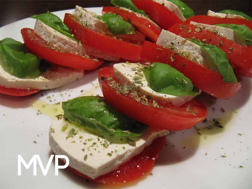 Receta ensalada caprese Vegana | Sin lactosa | Cocina
