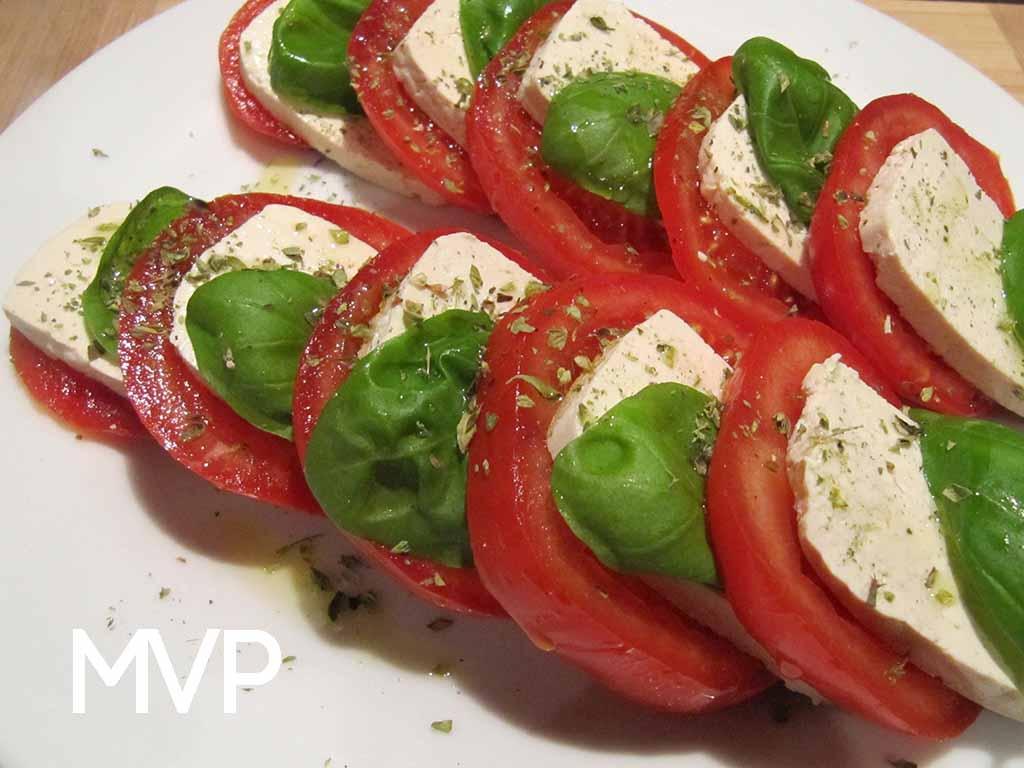 Receta ensalada caprese Vegana | Sin lactosa | Cocina