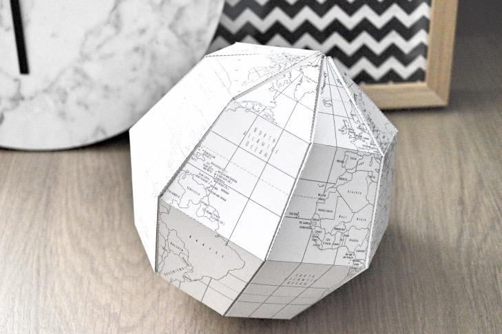 DIY: Bola del mundo en papel | Decoración