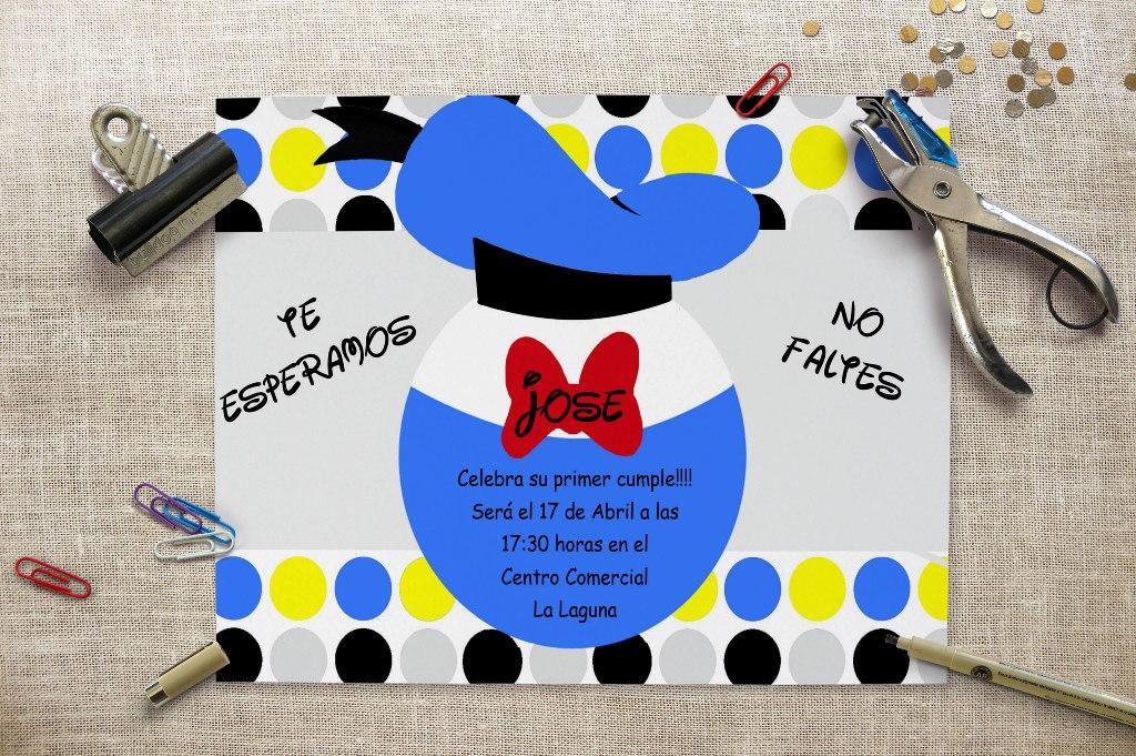 Invitaciones de cumpleaños del Pato Donald | Padres Invitaciones de cumpleaños del Pato Donald | Padres