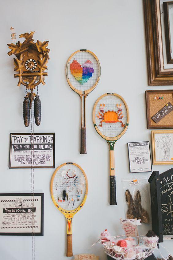 Decora con raquetas vintage | Decoración