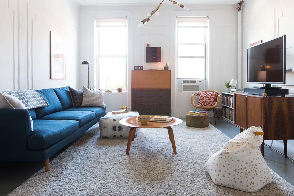 Una casa con azules y rosas | Decoración