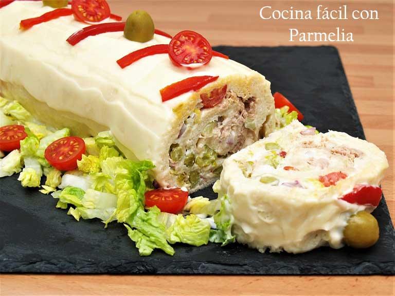 Enrollado de sandwich de atún ¡Super fácil y sabroso! | Cocina