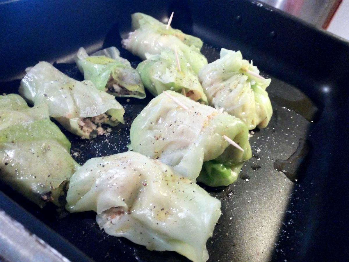 Rollitos de repollo rellenos al horno | Cocina