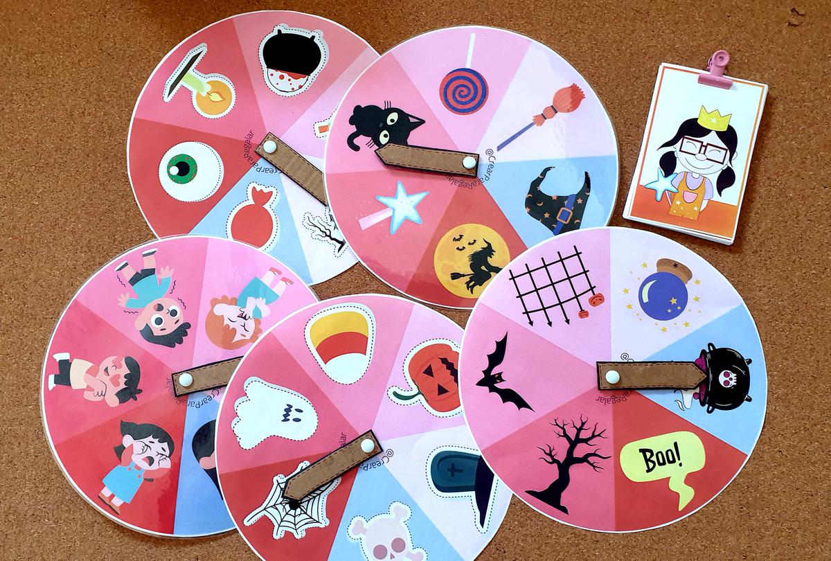 Ruletas cuenta historias para niños de Halloween | Manualidades