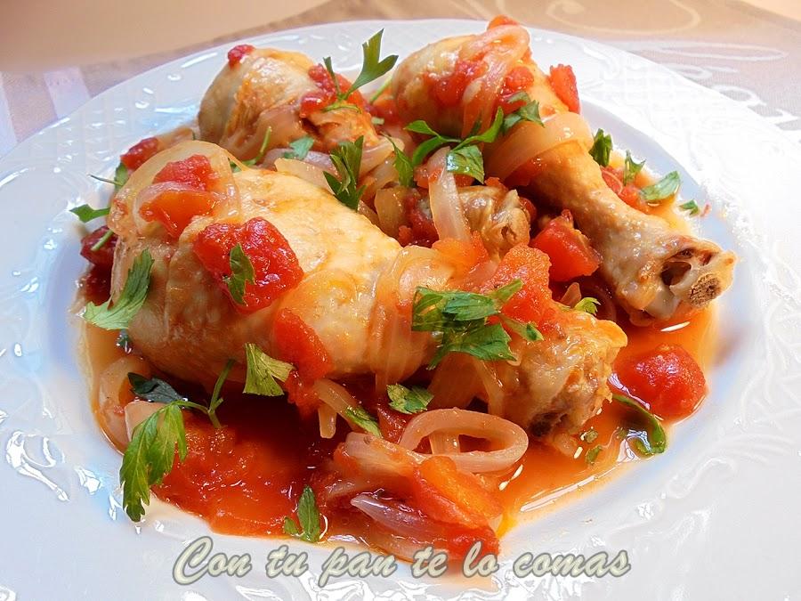 Muslitos de pollo con tomate y cerveza | Cocina