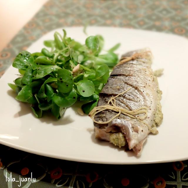 Trucha con relleno de pesto | Cocina