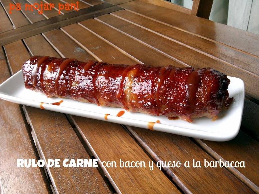 Rulo de carne con bacon y queso a la barbacoa | Cocina
