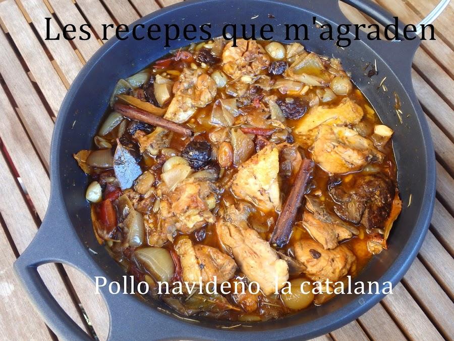Pollo rustido con ciruelas y piñones, (Pollo de Navidad a la catalana ...