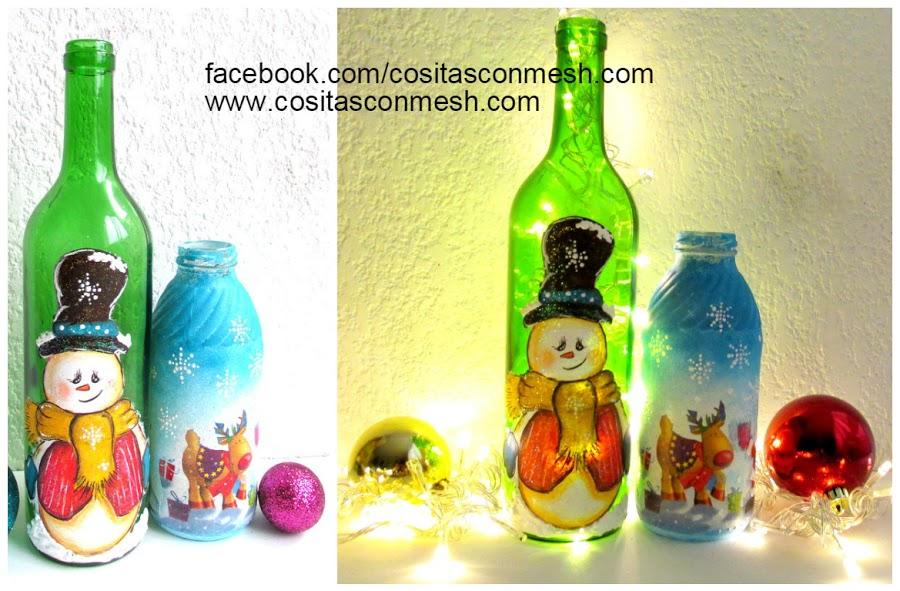 Cómo decorar botellas con luces paso a paso | Manualidades