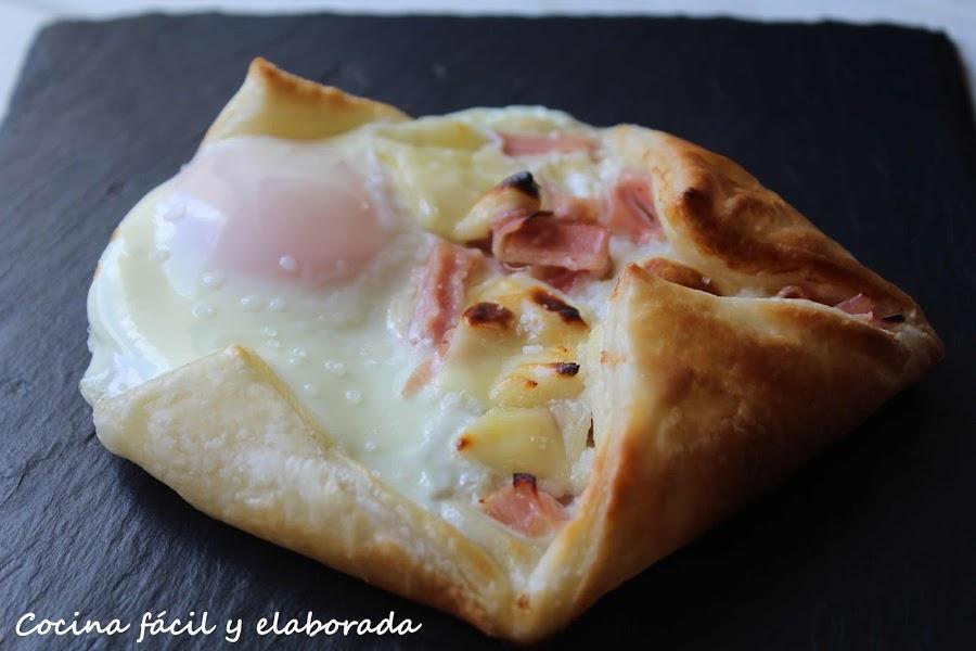 Hojaldre Relleno De Jamon Queso Y Huevo Cocina