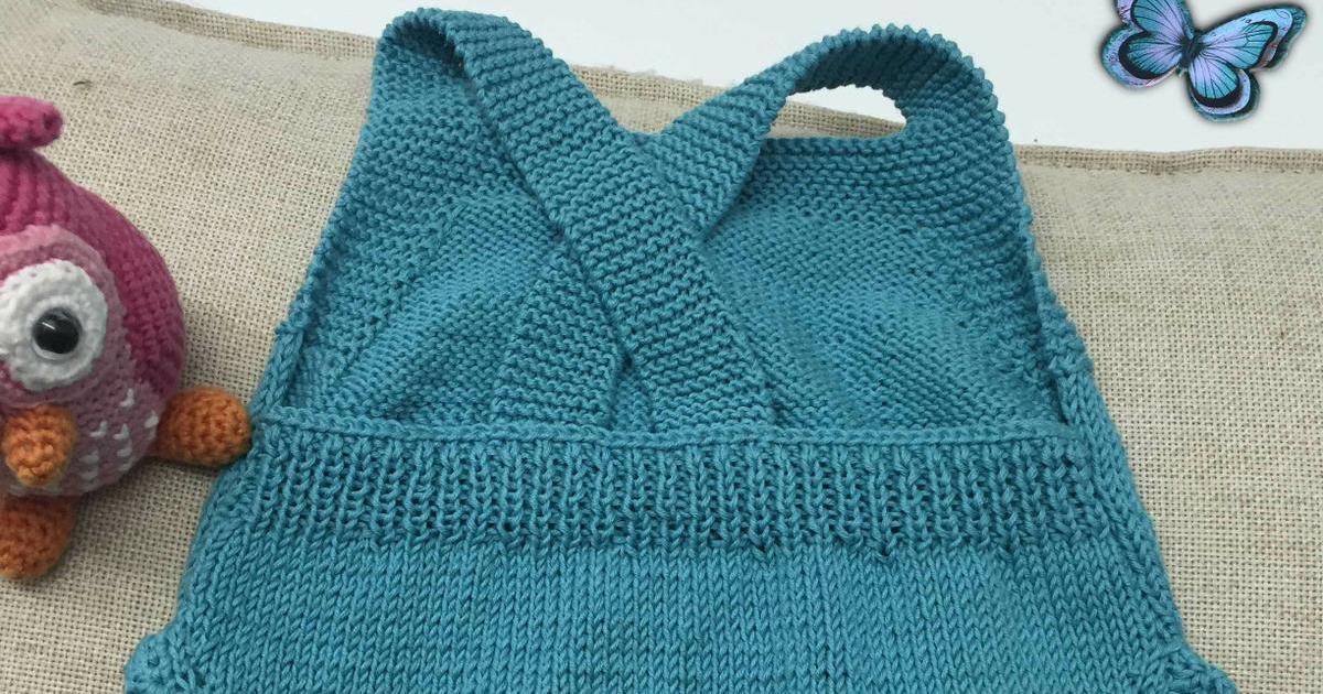 DIY ropa para bebé: patrón de peto a dos agujas | Manualidades