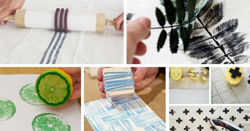10 ideas diy para estampar tus tejidos | Manualidades