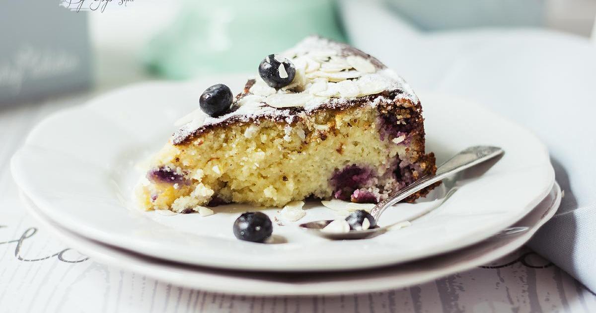 Pastel de requesón con limón y arándanos. Receta sin Gluten | Cocina