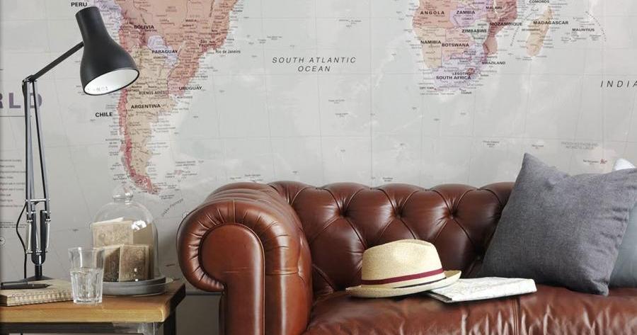 Decorar paredes con mapas | Decoración