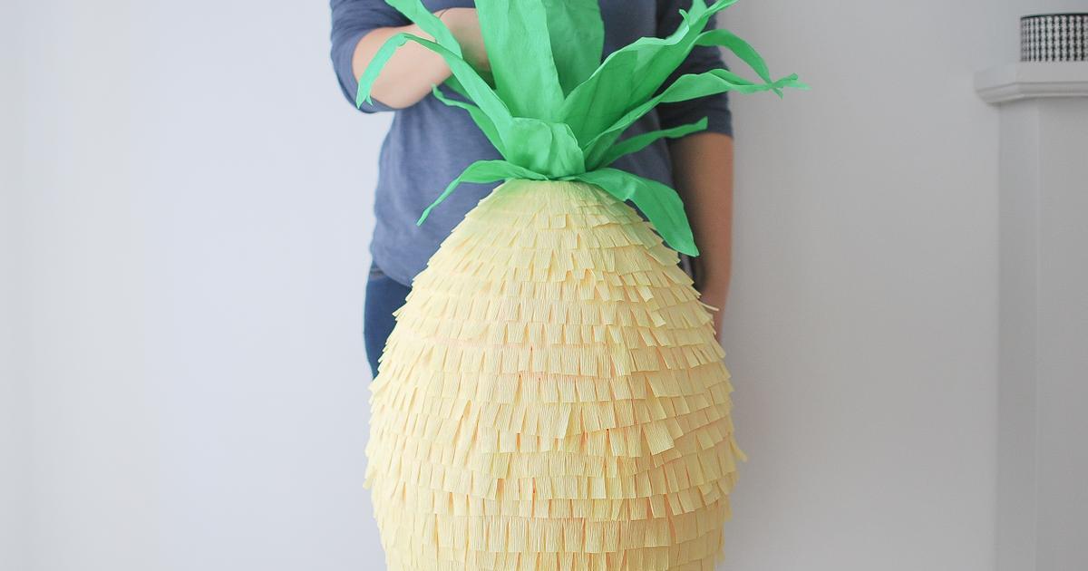 DIY: piñata con forma de piña | Decoración