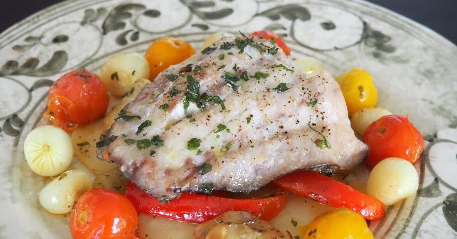 Filetes de Mero al horno con verduras | Cocina