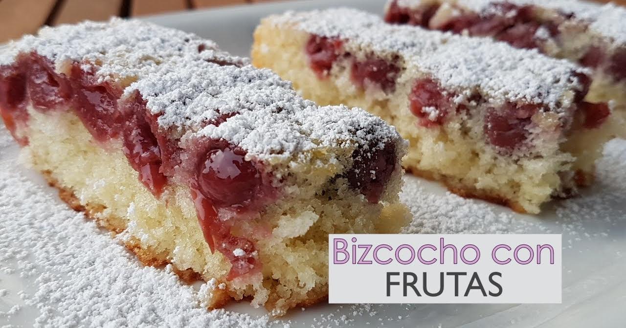 Bizcocho con frutas fácil y rápido - Sin lactosa | Cocina