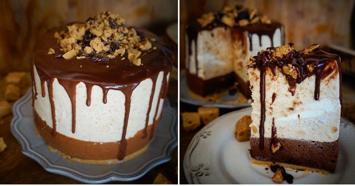 Pastel de mousse de turrón y chocolate | Cocina