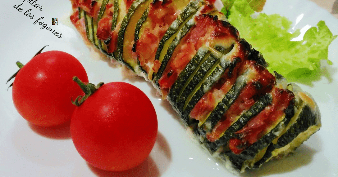 CALABACINES HASSELBACK (con crema de queso y bacon ahumado) | Cocina