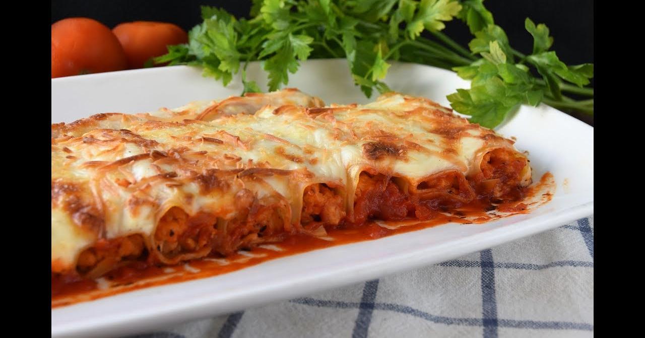 Canelones de pollo caseros y fáciles | Cocina