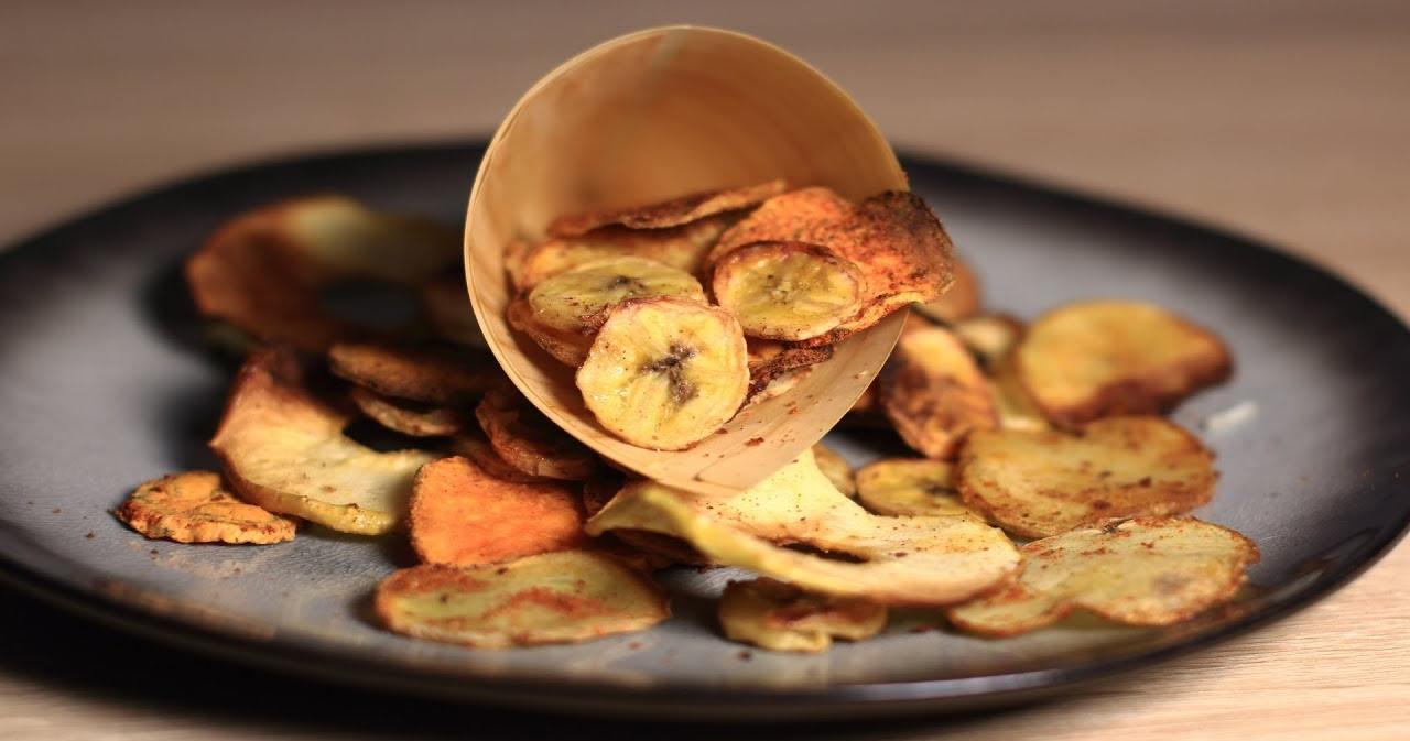 Chips de frutas y verduras ricos y sencillos | Cocina
