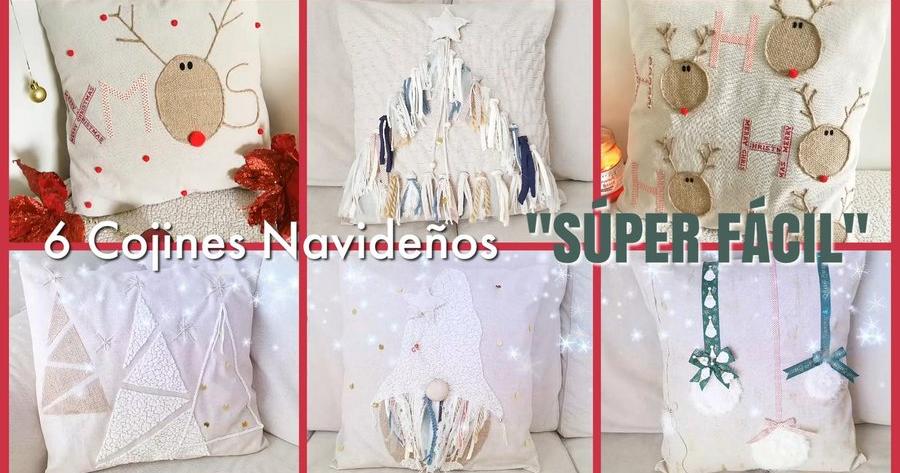 6 COJINES NAVIDEÑOS FÁCILES Y ECONOMICOS | CHRISTMAS PILLOWS ...